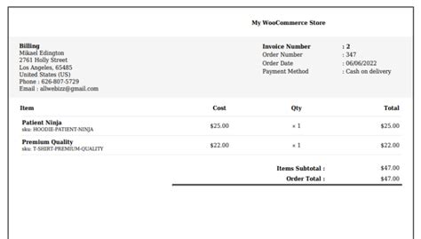 how to automatically send invoices in woocommerce for 2025