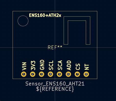Sensor Ens160 Aht21 Kicad 7 Domoticx