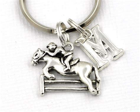Show Jumping Key Ring Personalized Show Jumping Keychain