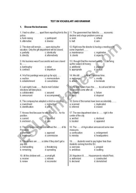 Toeic Test Esl Worksheet By Annitos