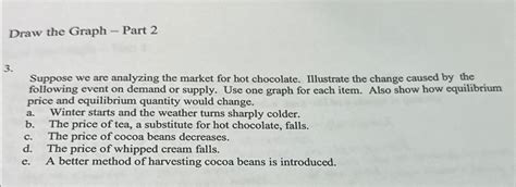 Solved Draw The Graph Part Suppose We Are Analyzing Chegg