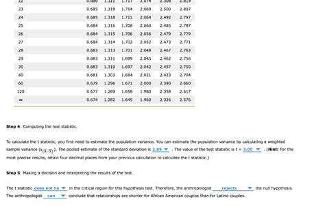 Step 4 Computing The Test Statistic To Calculate Chegg Com