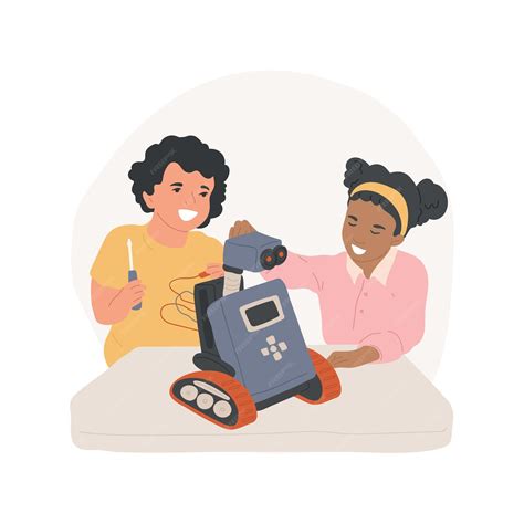 Premium Vector Robotics Class Isolated Cartoon Vector Illustration