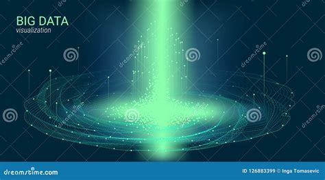 Abstract D Big Data Visualization Stock Vector Illustration Of Modern Digital