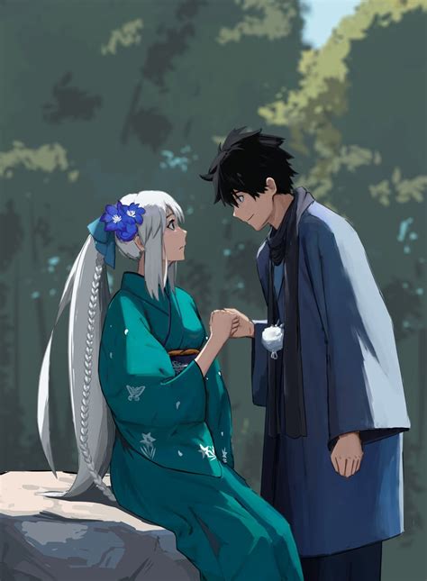 Fujimaru Ritsuka And Morgan Le Fay Fate And More Drawn By Paperpillar Danbooru