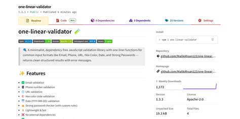Introducing One Linear Validator A Lightweight Javascript Validation