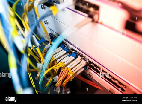 Core Switch Technology In Network Room Place Stock Photo Alamy
