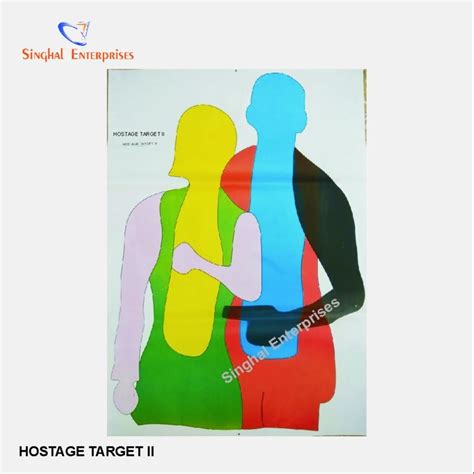 Singhal Enterprises Multicolor Hostage Target Paper For Shooting Sports Shape Rectangular At