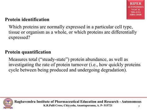 Applications Of Proteomics Science Pptx