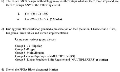 Solved The Basic Cmos Design Methodology Involves Three Steps What Are