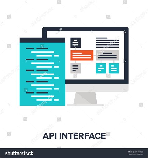 Abstract Vector Illustration Of Api Interface Flat Design Concept Shutterstock
