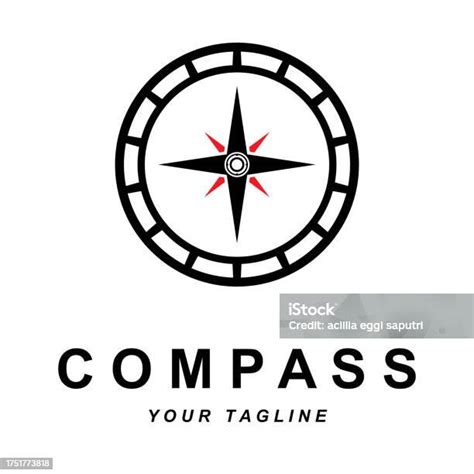 Compass Logo Vector With Slogan Template Stock Illustration Download