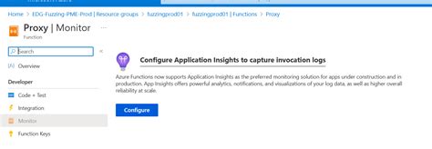 Configure Azure Functions To Automatically Send Invocation Data To Application Insights · Issue