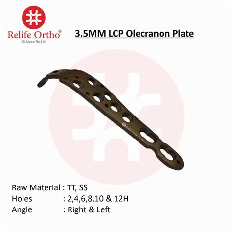 Lcp Olecranon Plate 3 5mm At Best Price In Ahmedabad By Relife Ortho Id 22264178091