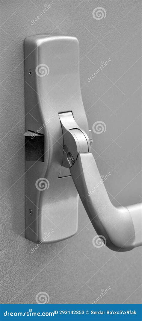 Emergency Exit Door Push Bar And Rail For Panic Exit Stock Image Image Of Closed Exit 293142853