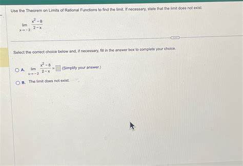 Solved Use The Theorem On Limits Of Rational Functions To Chegg Com
