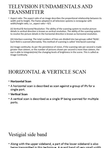 Television Fundamentals And Transmitter Pdf Television Information And Communications