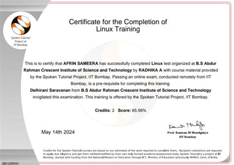 Linux Spokentutorialproject Iitbombay Continuouslearning Afrin Sameera