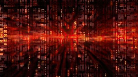 Premium AI Image Red Abstract Binary Background