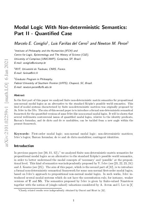 pdf modal logic with non deterministic semantics part ii—quantified case