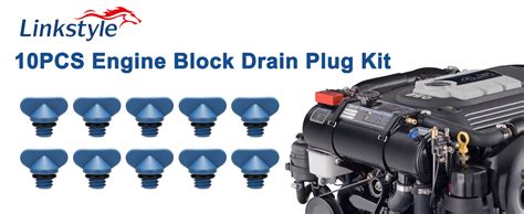 Linkstyle 10pcs Engine Block Drain Plug Rubber Coolant Drain Plug Kit