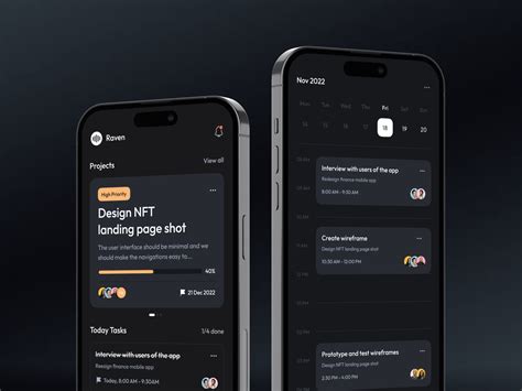 Task Management App Dark Mode By Fateme Zafarpour On Dribbble