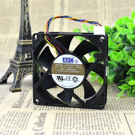 Avc 8020 12v 060a Dasa0820b2u 8cm 8cm 4 Wire Cpu Chassis Fan