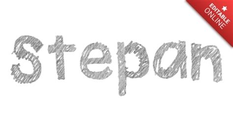 Stepan Estilo Dibujo A Lápiz Generador De Efectos De Texto