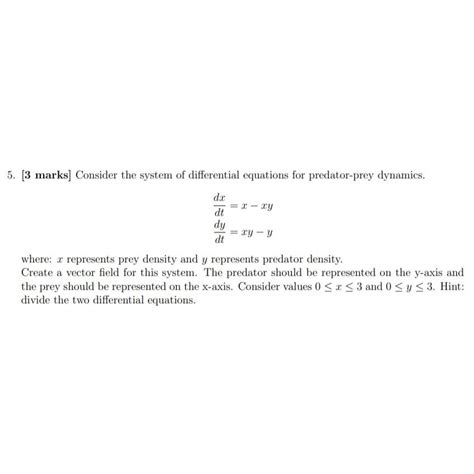 Solved Marks Consider The System Of Differential Chegg Com