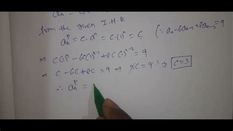 Recurrence Relation Part 7 Discrete Maths Rajeshlekkalu Youtube