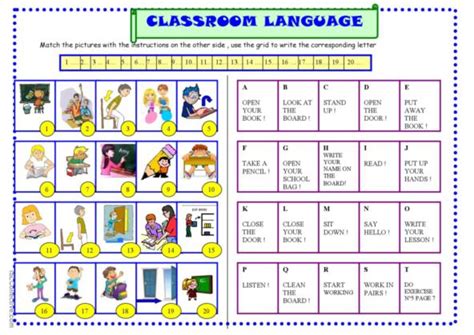 743 Classroom English Esl Worksheets Pdf And Doc