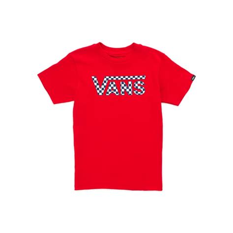 Vans Vans Classic Logo Racing Boys T Shirt Red Checkerboard Attic