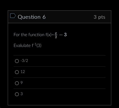 Solved Question 63 ﻿ptsfor The Function Fxx2 3evalulate