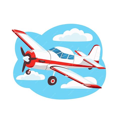 A Cute Airplane Simple Flat Vector Illustration With White Background
