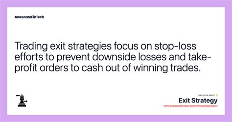 Exit Strategy AwesomeFinTech Blog