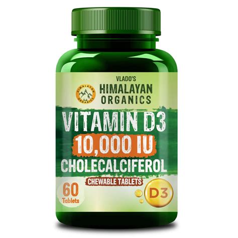 Vlados Himalayan Organics Vitamin D3 10000iu Chewable Vitamin D Tab