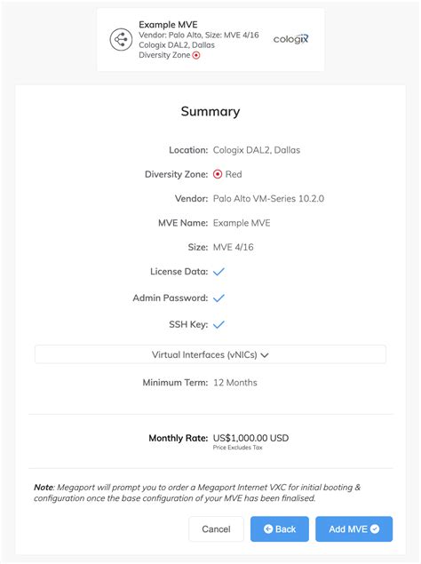 Creating A Vm Series Mve Megaport Documentation Megaport Documentation