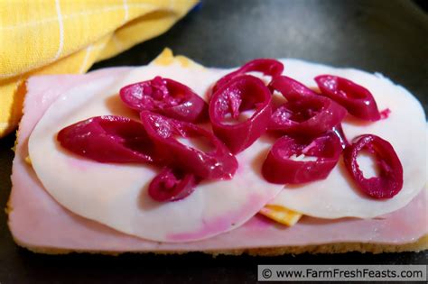 Farm Fresh Feasts Pink Pickled Banana Peppers For Sandwiches