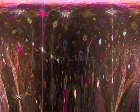 Abstract Digital Fractal Vibrant Swirl Dynamic Curve Effect Decorative Vibrant Design Ornament