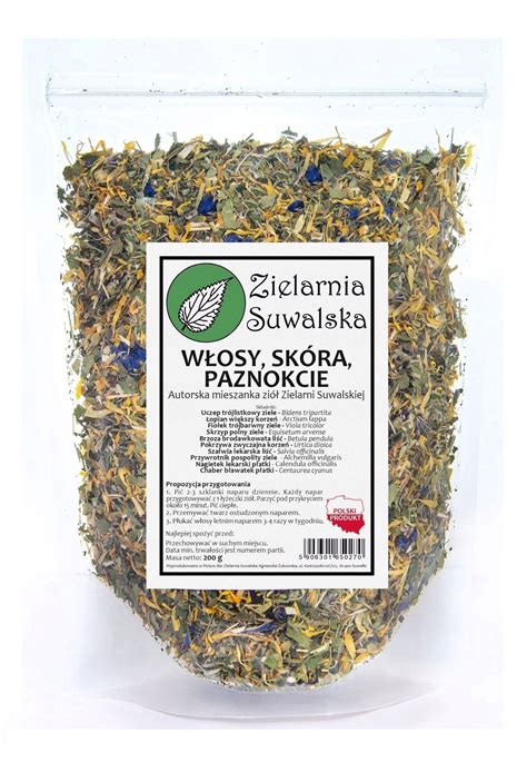 Mieszanka Ziołowa Włosy Skóra Paznokcie Zielarnia Suwalska Autorska 3w1 5906301650270 • Cena