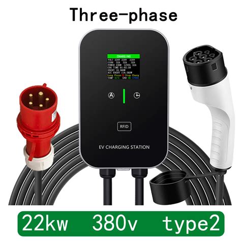 Txy Type 2 Ac Ev Charger Wall Mounted Charging Station 7kw 380v Input