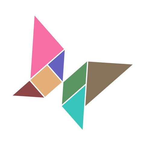 72개의 Butterfly Tangram Shapes 이미지 스톡 사진 3d 오브젝트 벡터 Shutterstock