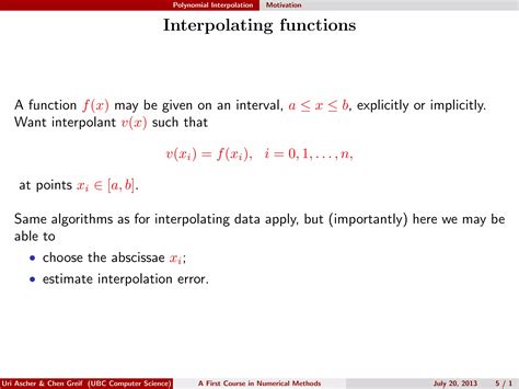 2 Polynomial Interpolation Ppt