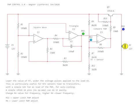pwm op amp transistor 1 multisim live
