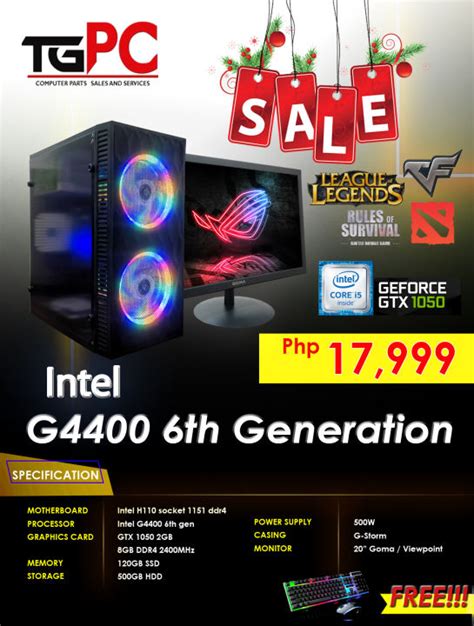 Gaming Desktop Intel G Th Gen Nvdia Gtx Gb Goma Monitor Lazada Ph