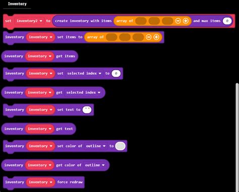 Inventory Extension Show Tell Microsoft MakeCode