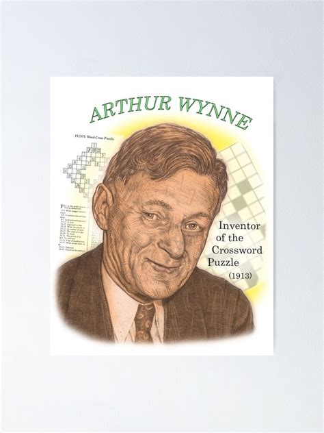 Póster Arthur Wynne Inventor Del Crucigrama De Eedeeo Redbubble