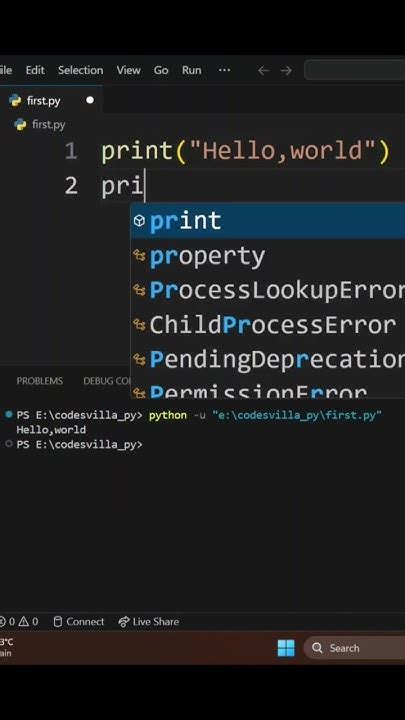 Print Your First Python Code Within 1 Minute 💻🚀coding Programming