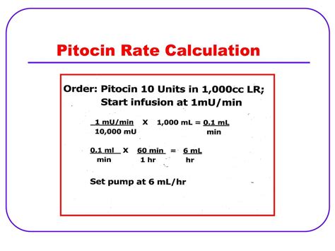 Pitocin Calculations KyhlaAghilas