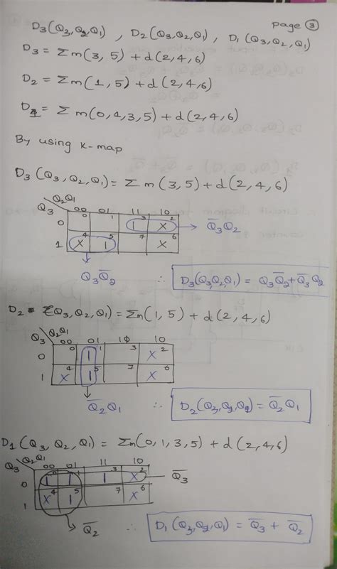 solved derive the state transition table and d flip flop input